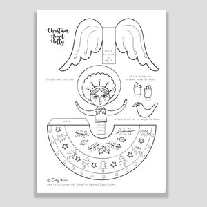 Christmas Angels Printable Paper Craft Activity - Etsy