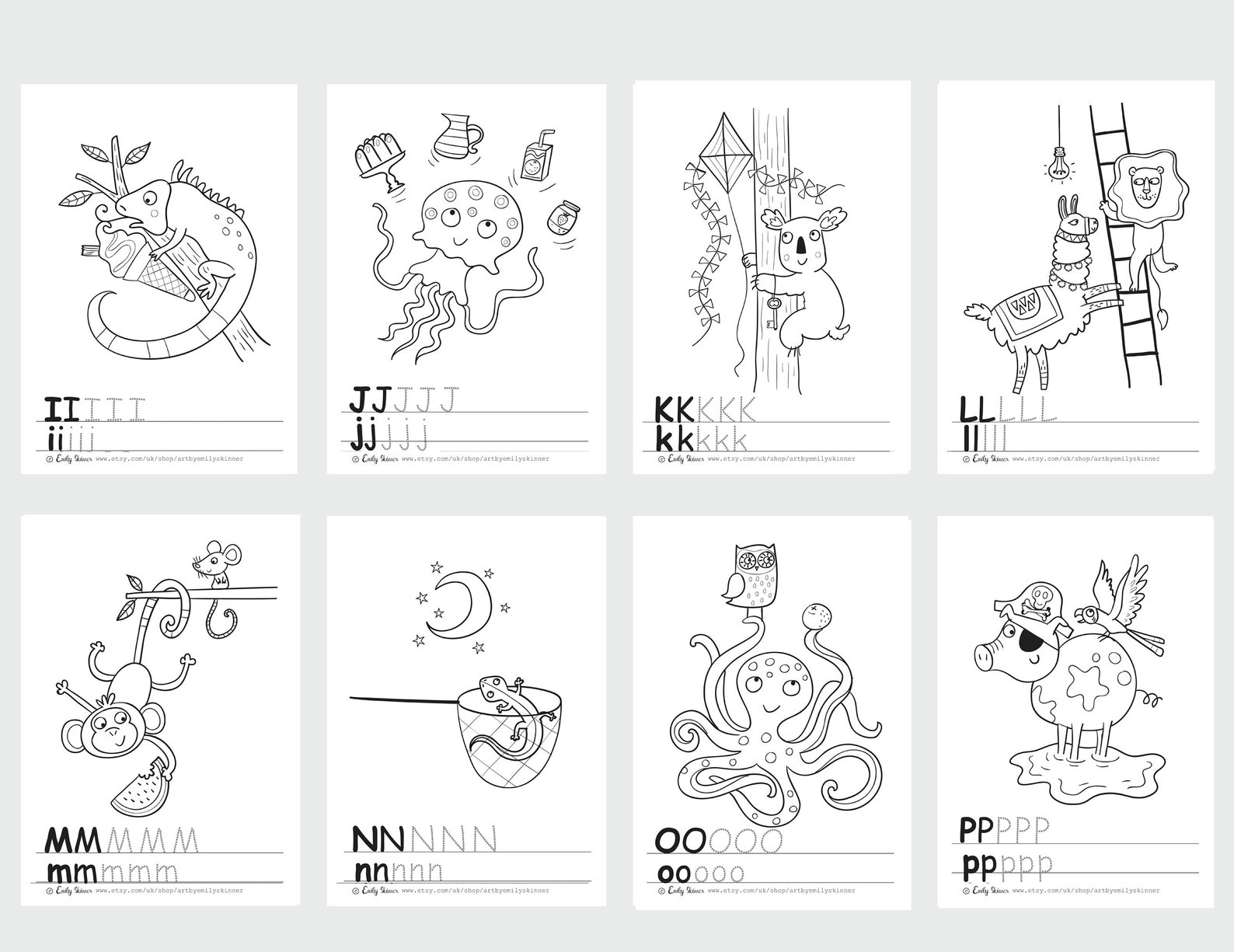Phonics Colouring Pages: Alphabet ABC Printables (instant Download) - Etsy