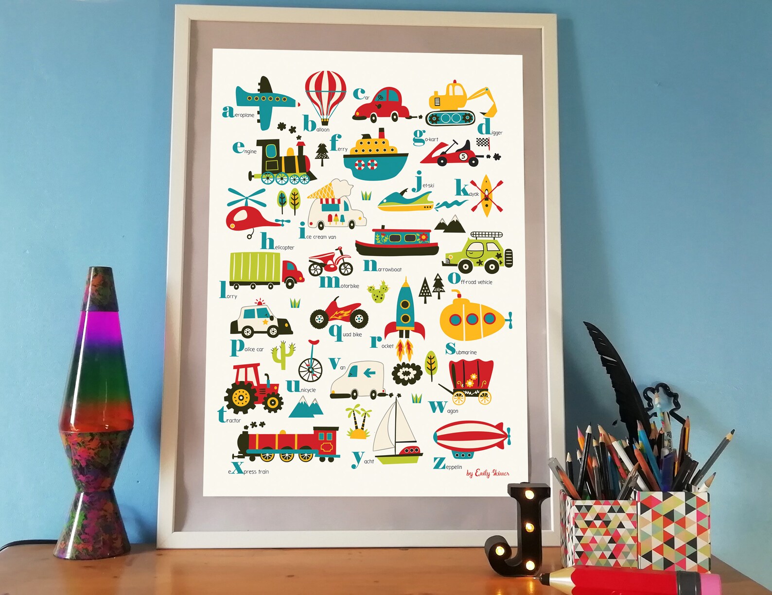 Vehicles Alphabet Poster Instant Download in 4 Sizes | Etsy UK