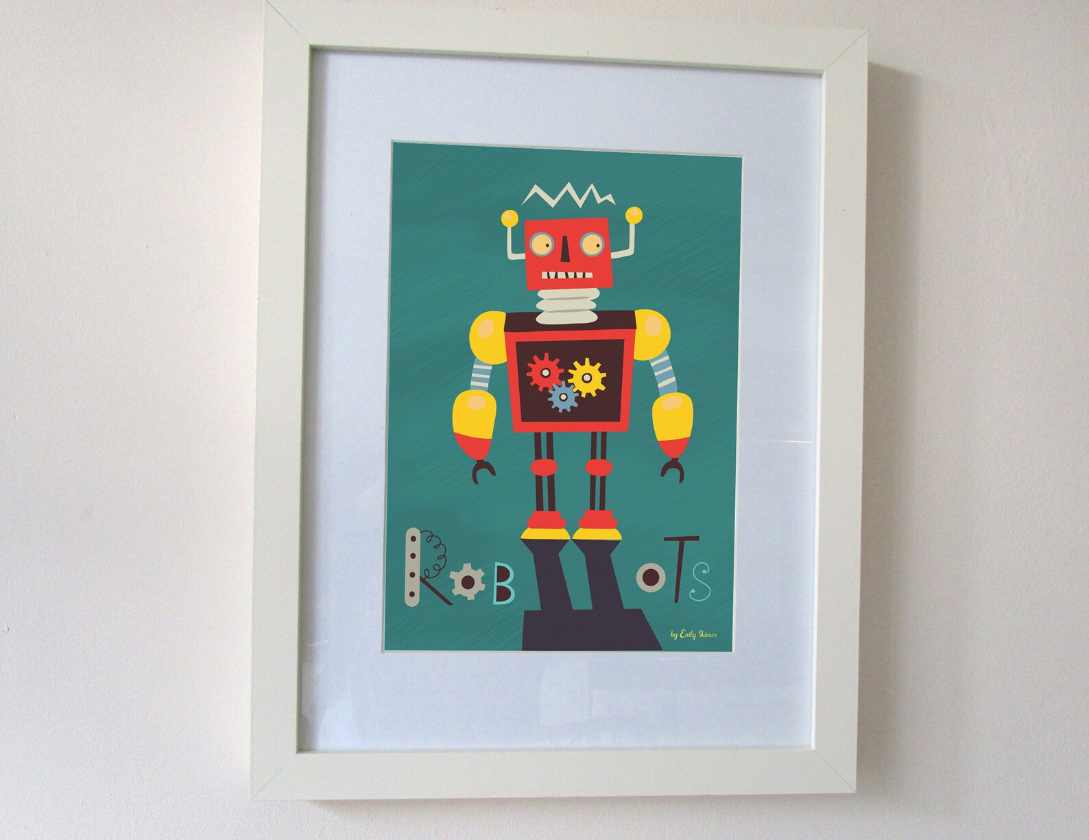 Robot Art Prints Digital Download Colourful Wall Art for | Etsy