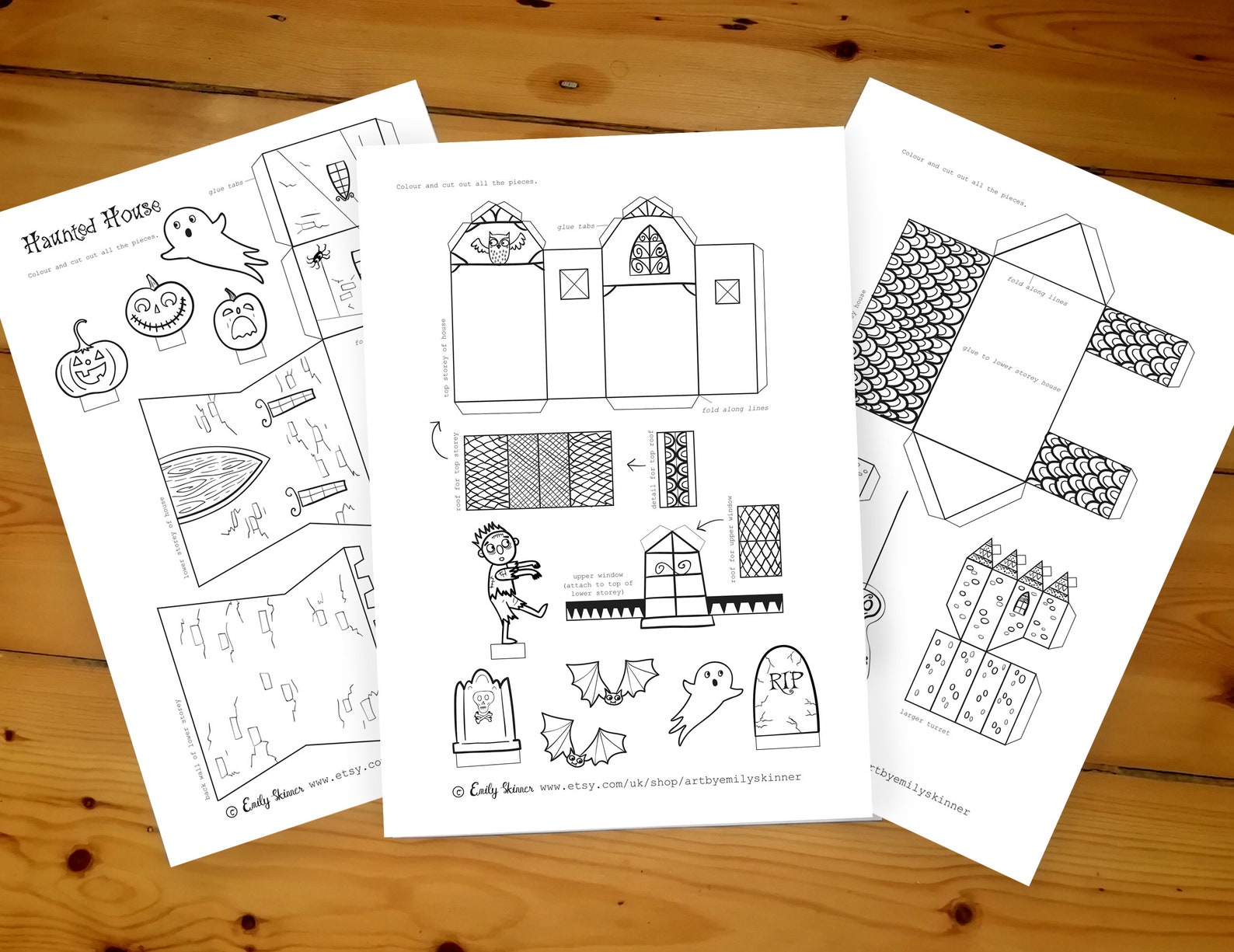 Haunted House Paper Craft Activity, Instant Download, Halloween ...