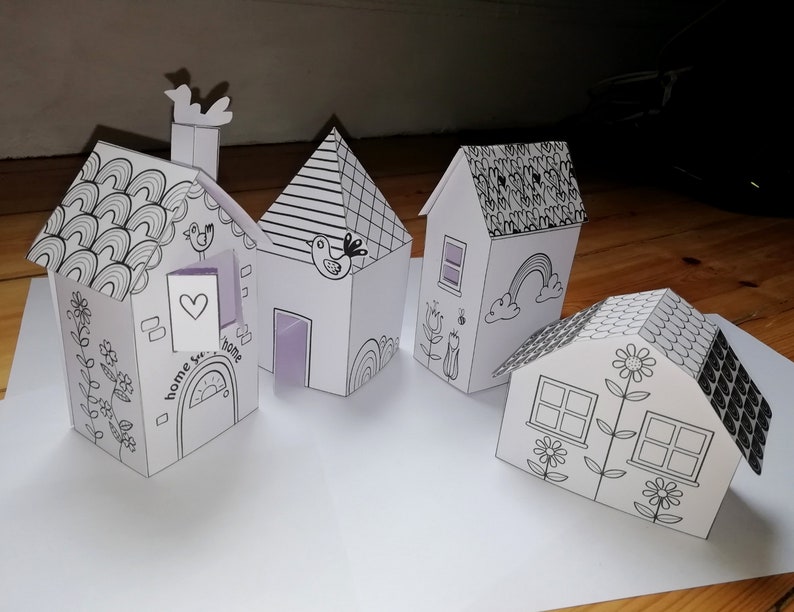 Paper Houses Printable Activity Sheets Instant Download - Etsy