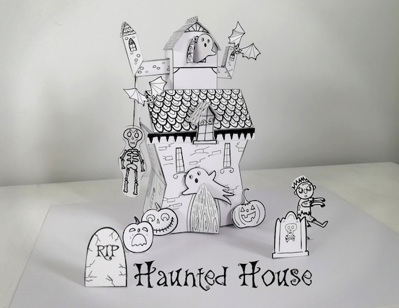 Halloween Haunted House Paper Models Spooky Halloween Paper House
