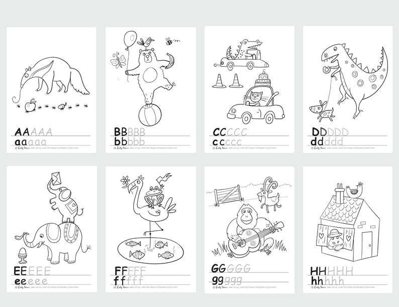 Phonics Colouring Sheets Instant Download Alphabet Colouring - Etsy UK