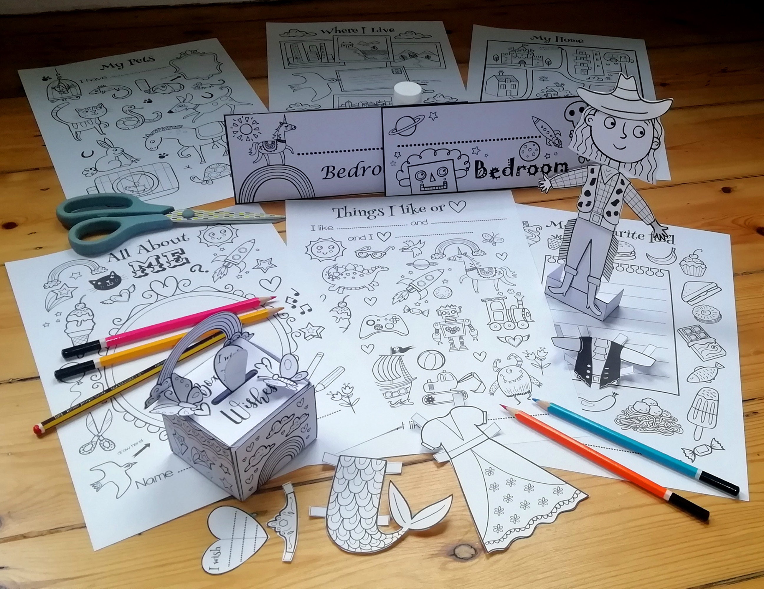 Printable Activity Sheets Bundle: 'all About Me' Theme (PDF Download ...