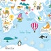 Children's World Map Wall Poster A2, Educational Art Print for Kids ...