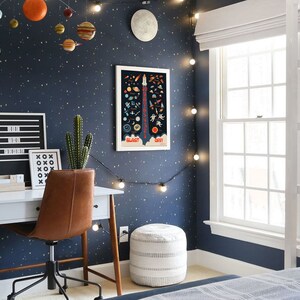 Space Countdown Children's Art Print, Instant Download, 4 Sizes, Number ...