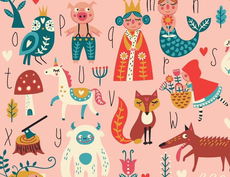 Fairytale ABC Print Alphabet Poster Instant Download in 4 - Etsy