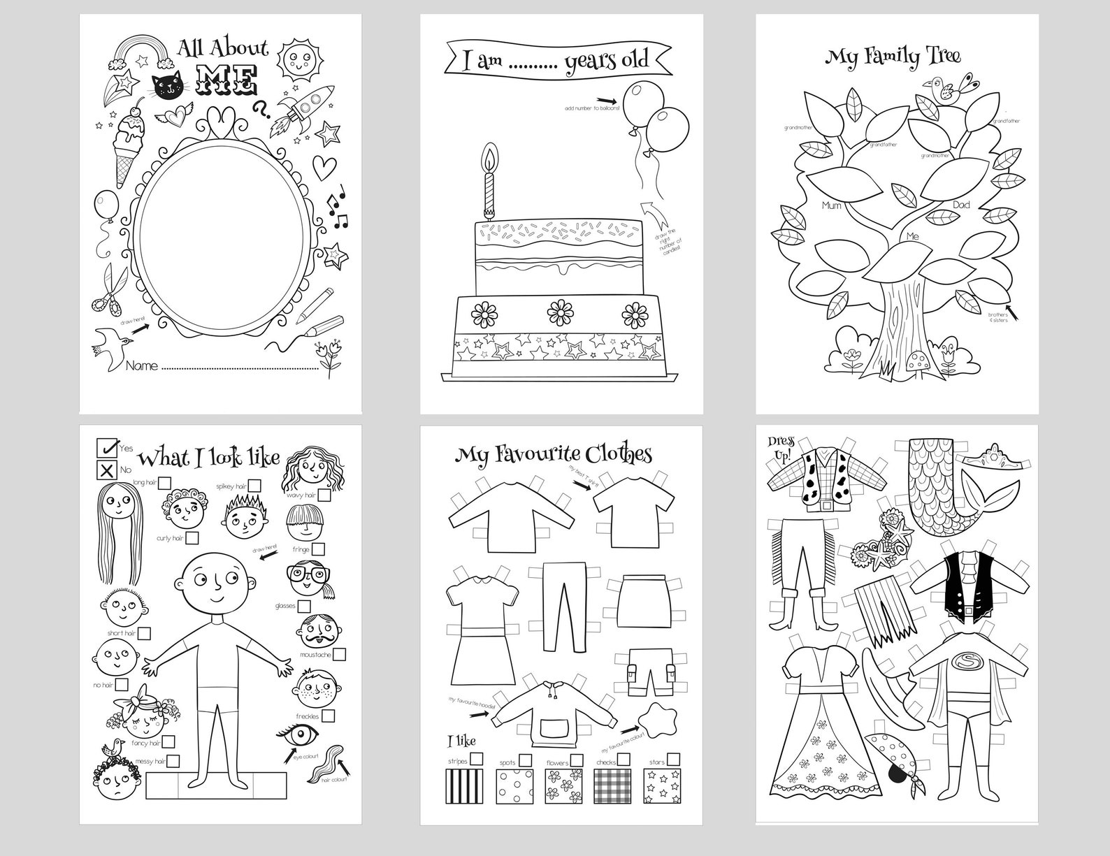 Printable Activity Sheets Bundle 18 X Home Learning Pages - Etsy