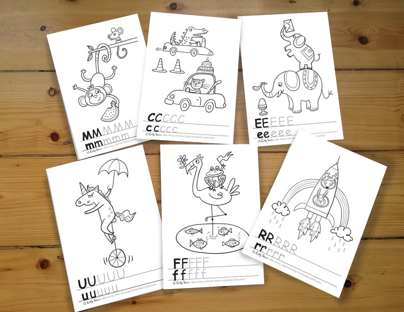 Phonics Colouring Pages: Alphabet ABC Printables (instant Download) - Etsy