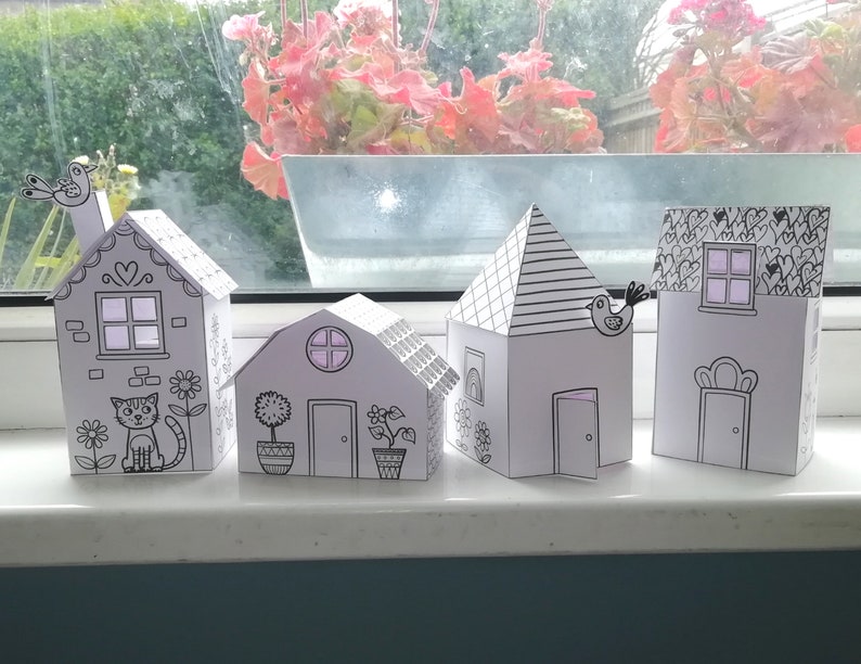 Paper Houses printable activity sheets instant download | Etsy