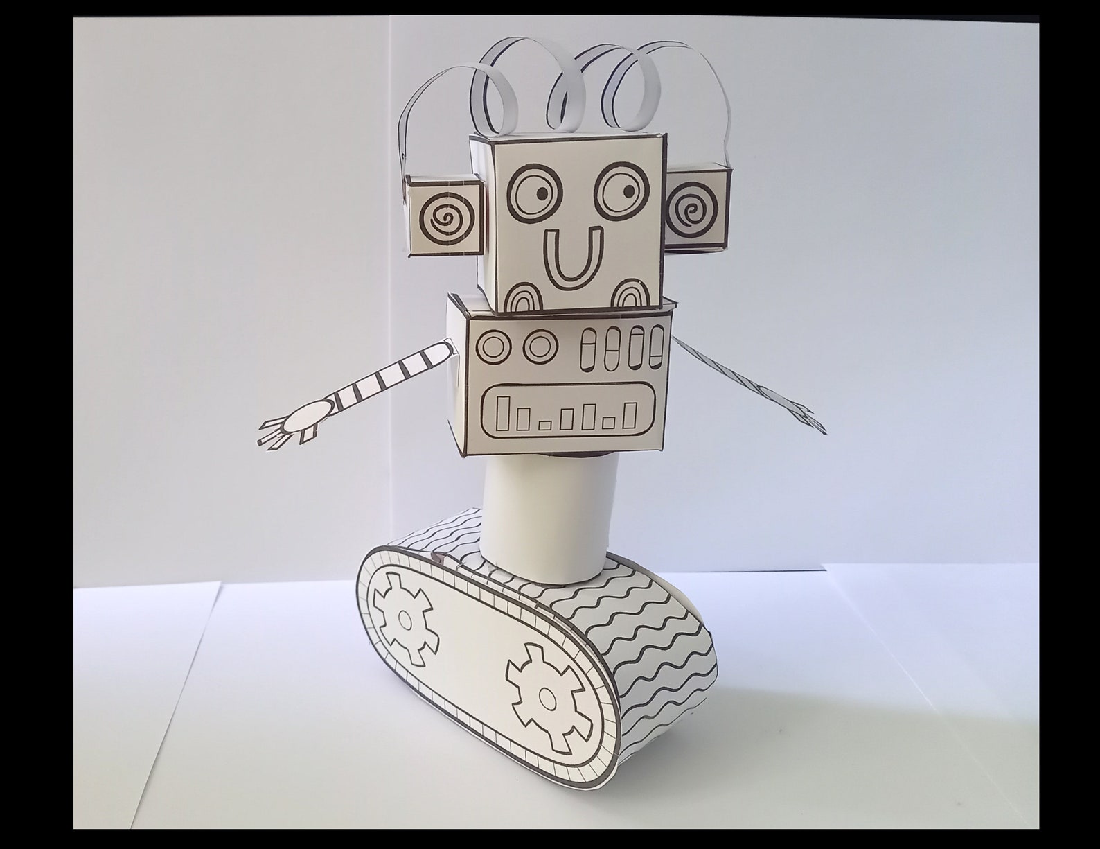 Robot Craft Printable Paper Models, Digital Download, Jpegs and SVG ...