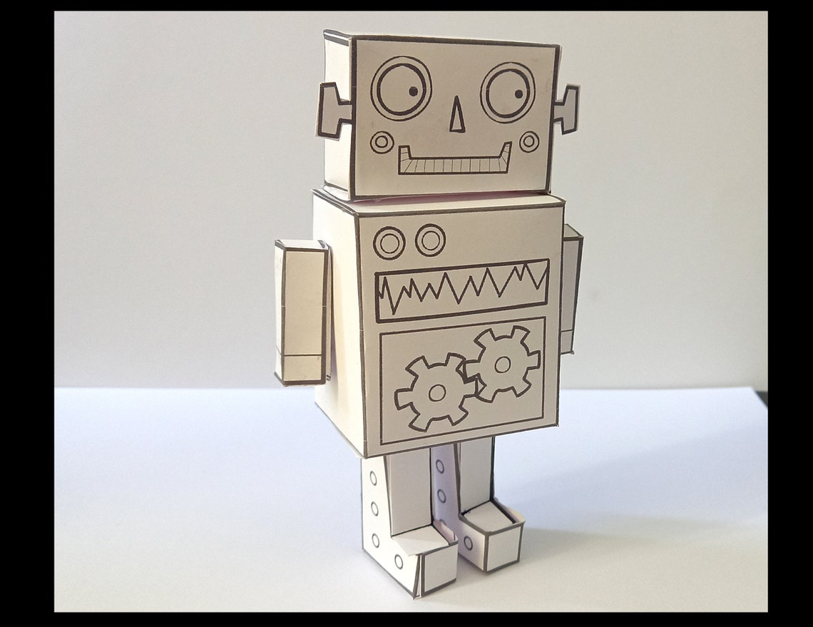 Robot Craft Printable Paper Models Digital Download Jpegs - Etsy