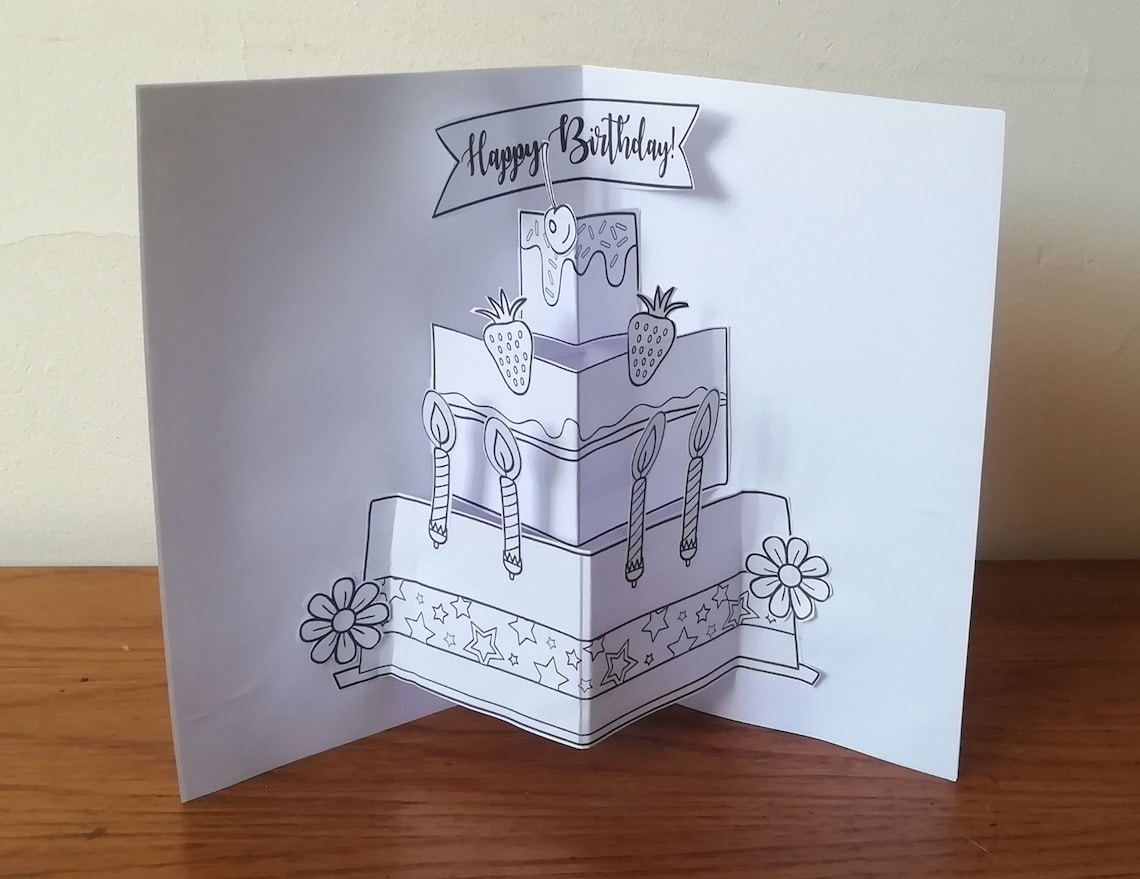 Hacer sus propias tarjetas pop-up imprimibles 4 x diseños | Etsy