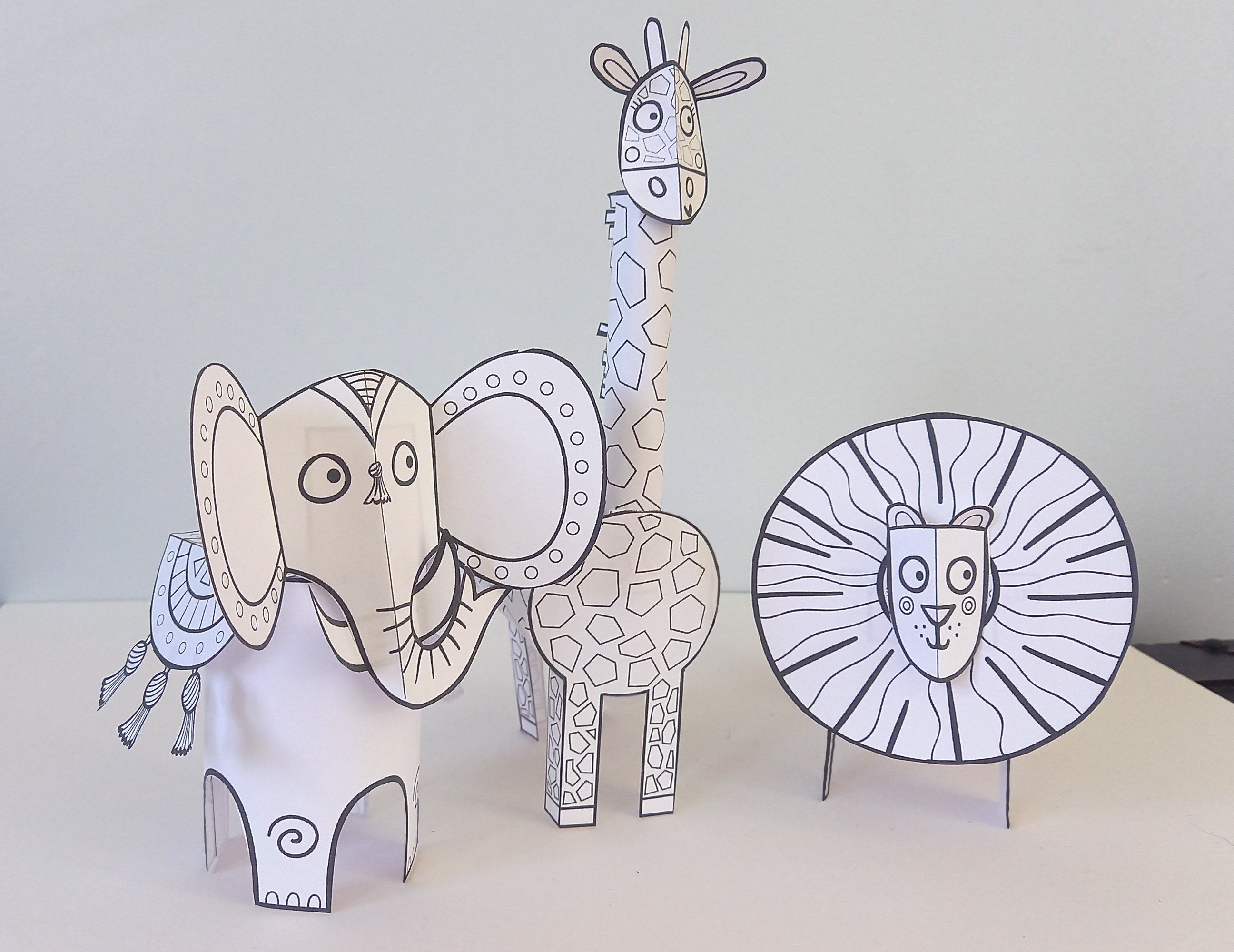 Paper Animals Printable Craft Activity for Kids Digital - Etsy Australia
