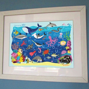Under the Sea Children's Alphabet Poster, Instant Download - Etsy