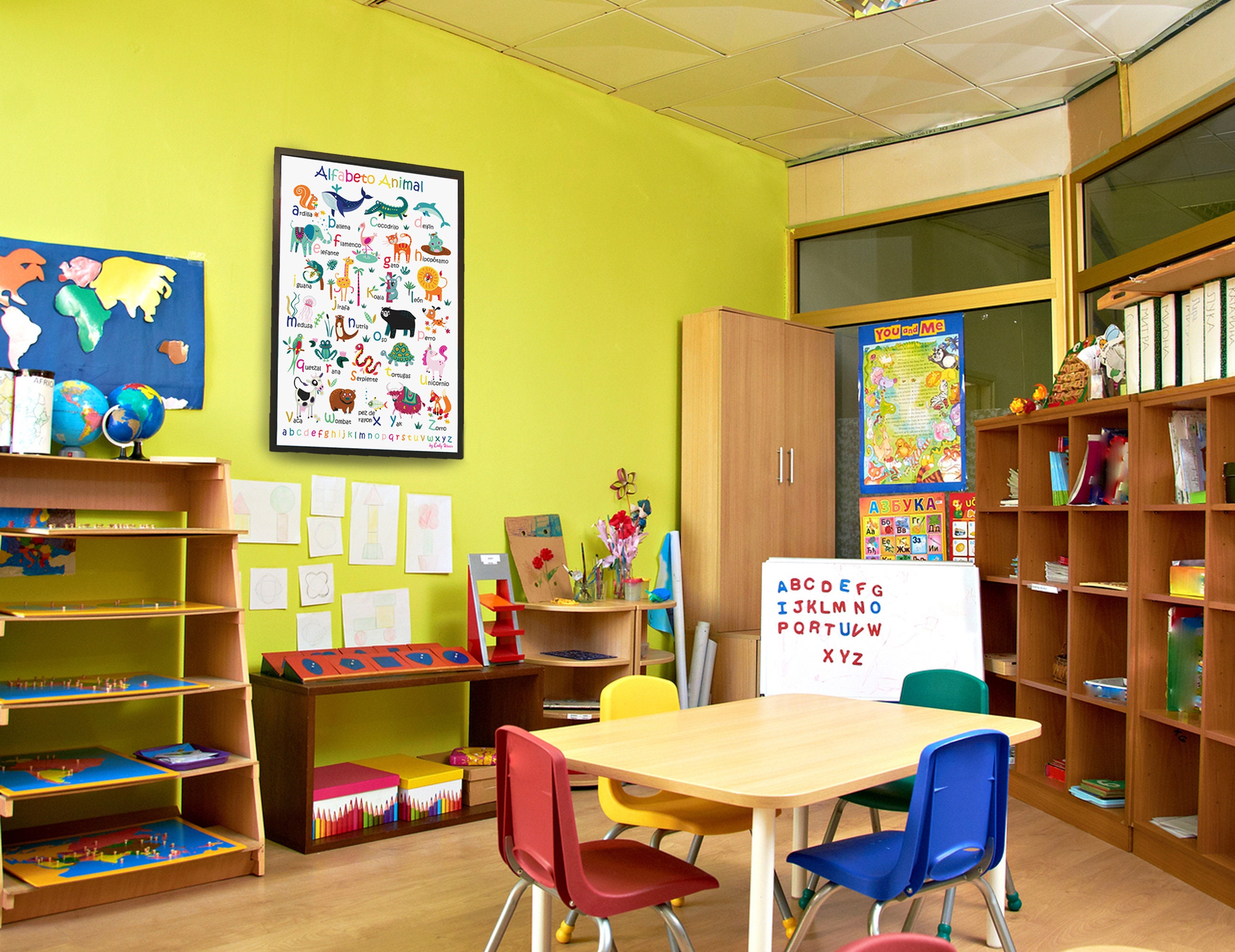 Spanish Animal Alphabet Poster Digital Download in 4 Sizes - Etsy