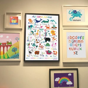 Spanish Animal Alphabet Poster Digital Download in 4 Sizes, Kids Wall ...