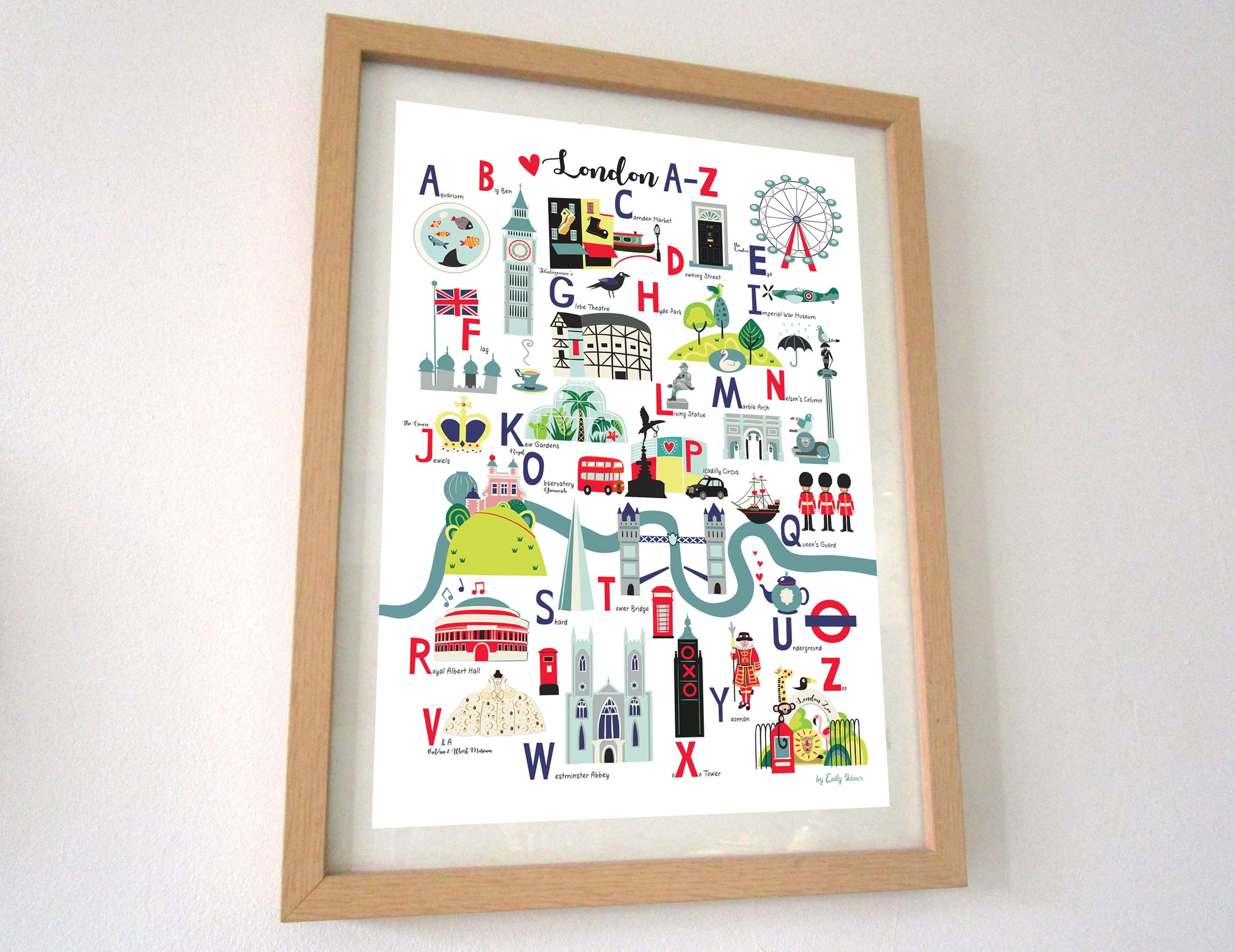 London Alphabet Print Instant Download A-Z London Landmarks | Etsy