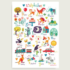 French Alphabet Wall Poster, Digital Download, Cute & Colourful ...