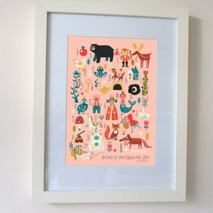 Fairytale ABC Print, Alphabet Poster, Instant Download in 4 Sizes, Folk ...