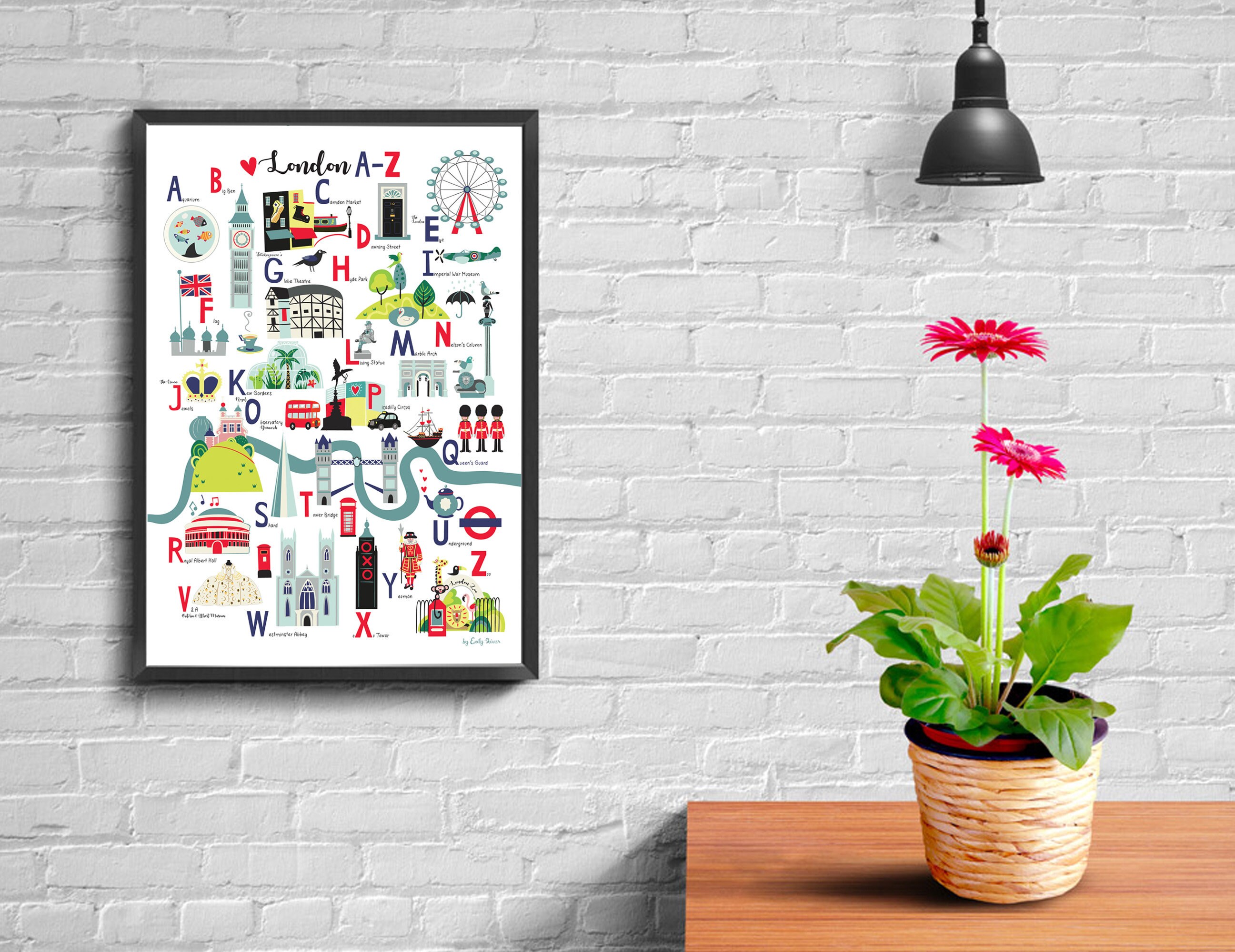 London Alphabet Print Instant Download A-Z London Landmarks | Etsy