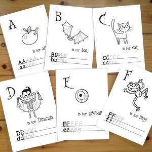 Halloween Printable Alphabet Poster and Phonics Sheets, Colouring In ...