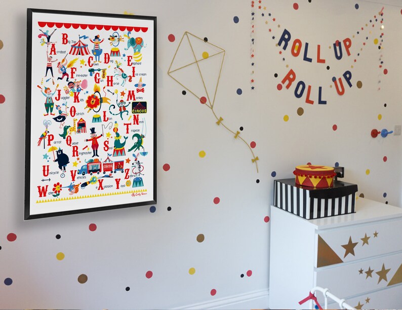 Circus Alphabet Poster: Kids Nursery Wall Art (digital Download) - Etsy