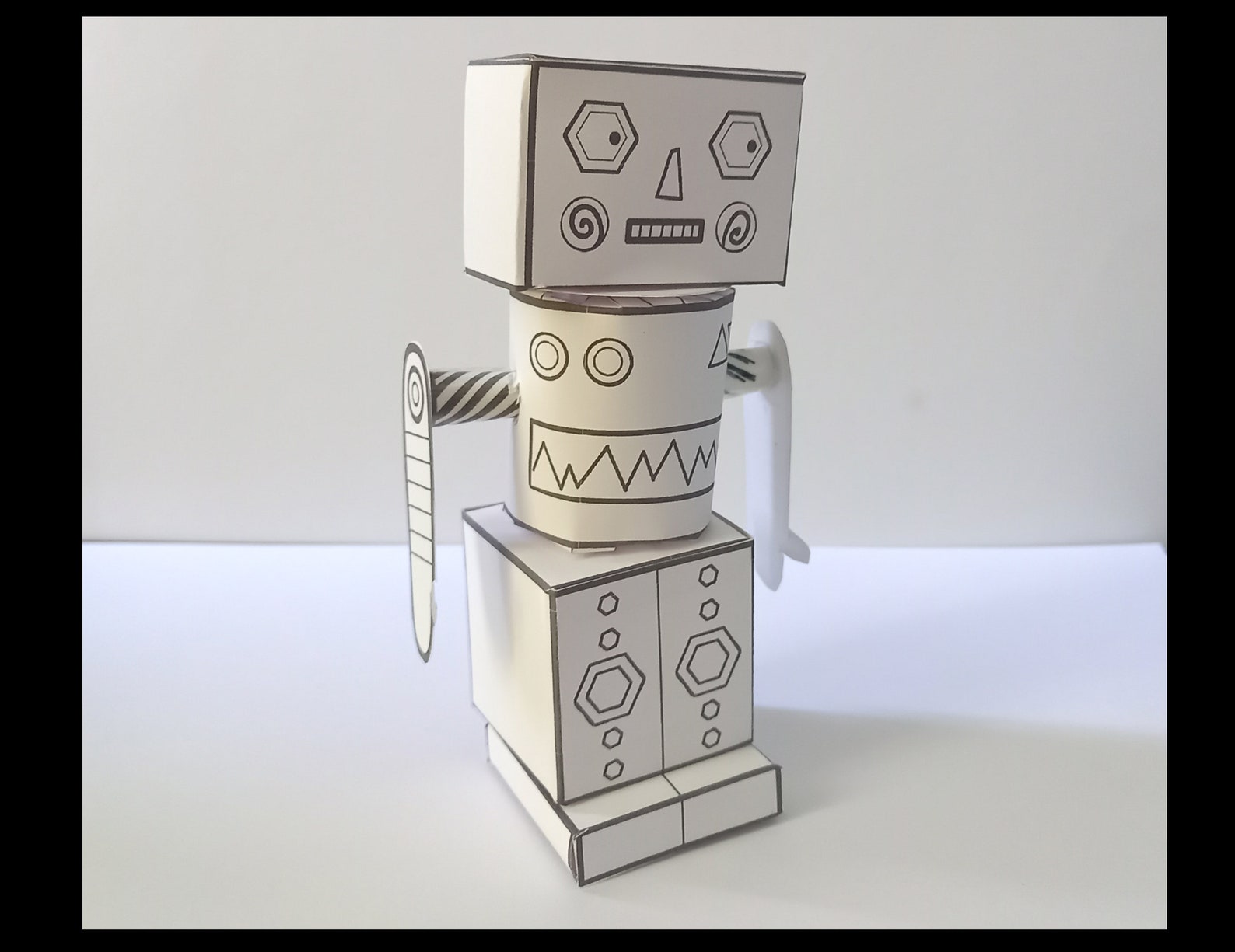 Robot Craft Printable Paper Models, Digital Download, Jpegs and SVG ...