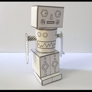 Robot Craft Printable Paper Models, Digital Download, Jpegs and SVG ...