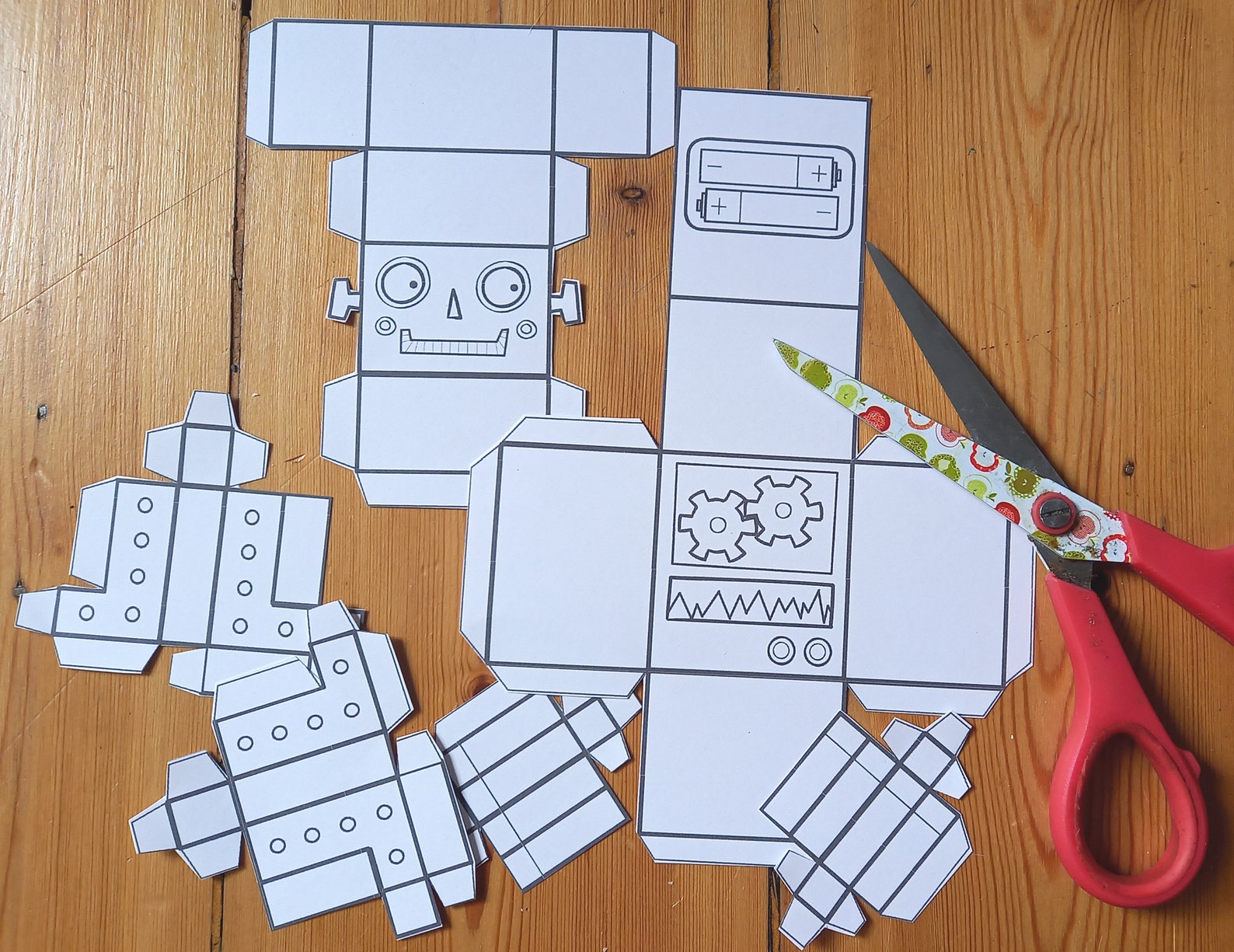 Robot Craft Printable Paper Models, Digital Download, Jpegs and SVG ...