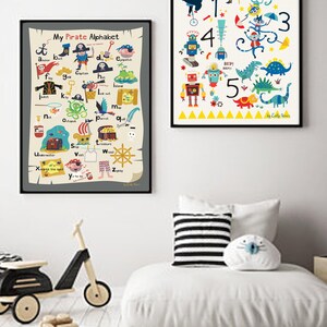 Pirate Alphabet Poster, Instant Download, Fun Children's Art Print ...
