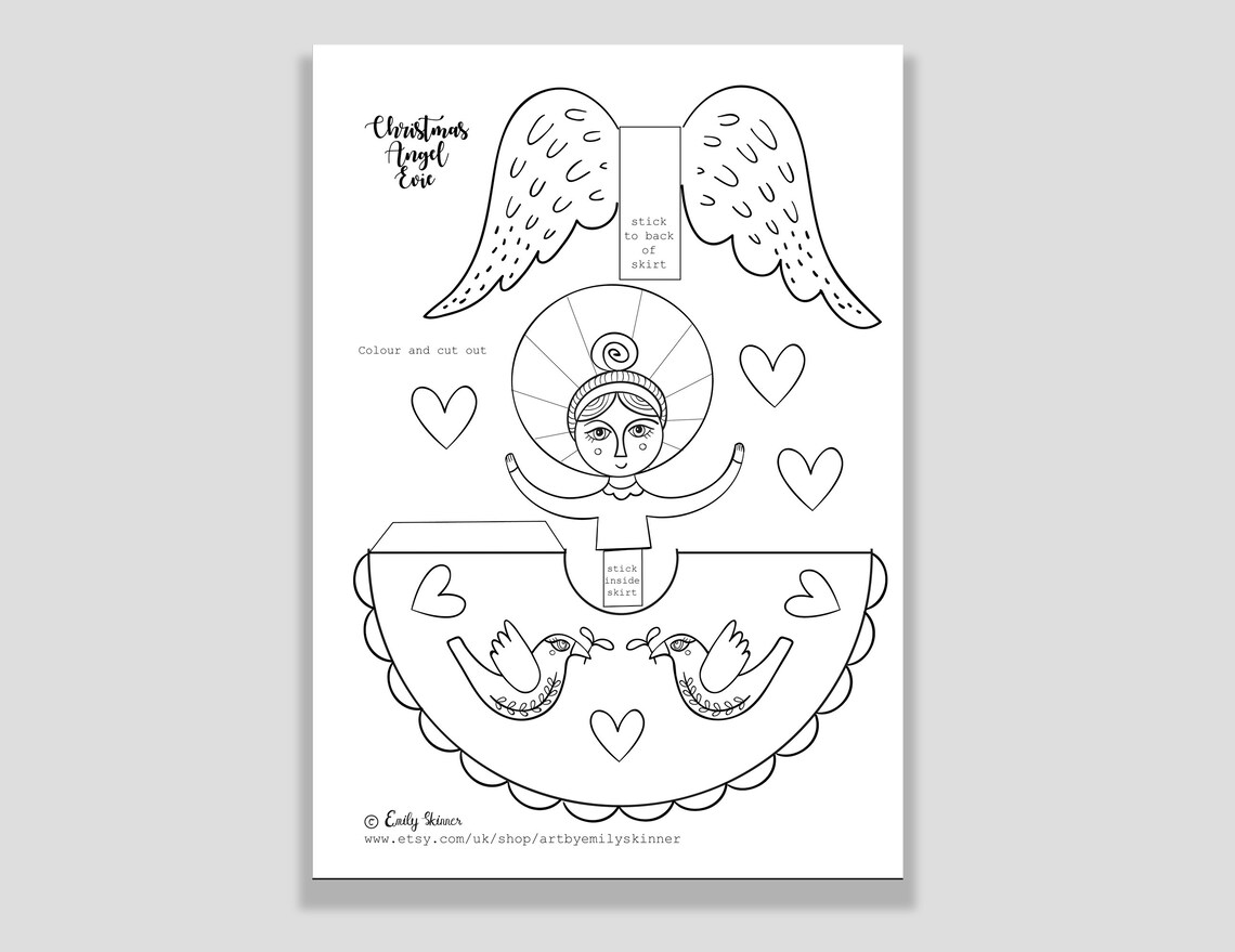 Christmas Angels Printable Paper Craft Activity - Etsy