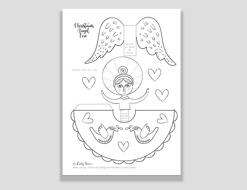 Christmas Angels Printable Paper Craft Activity - Etsy Canada
