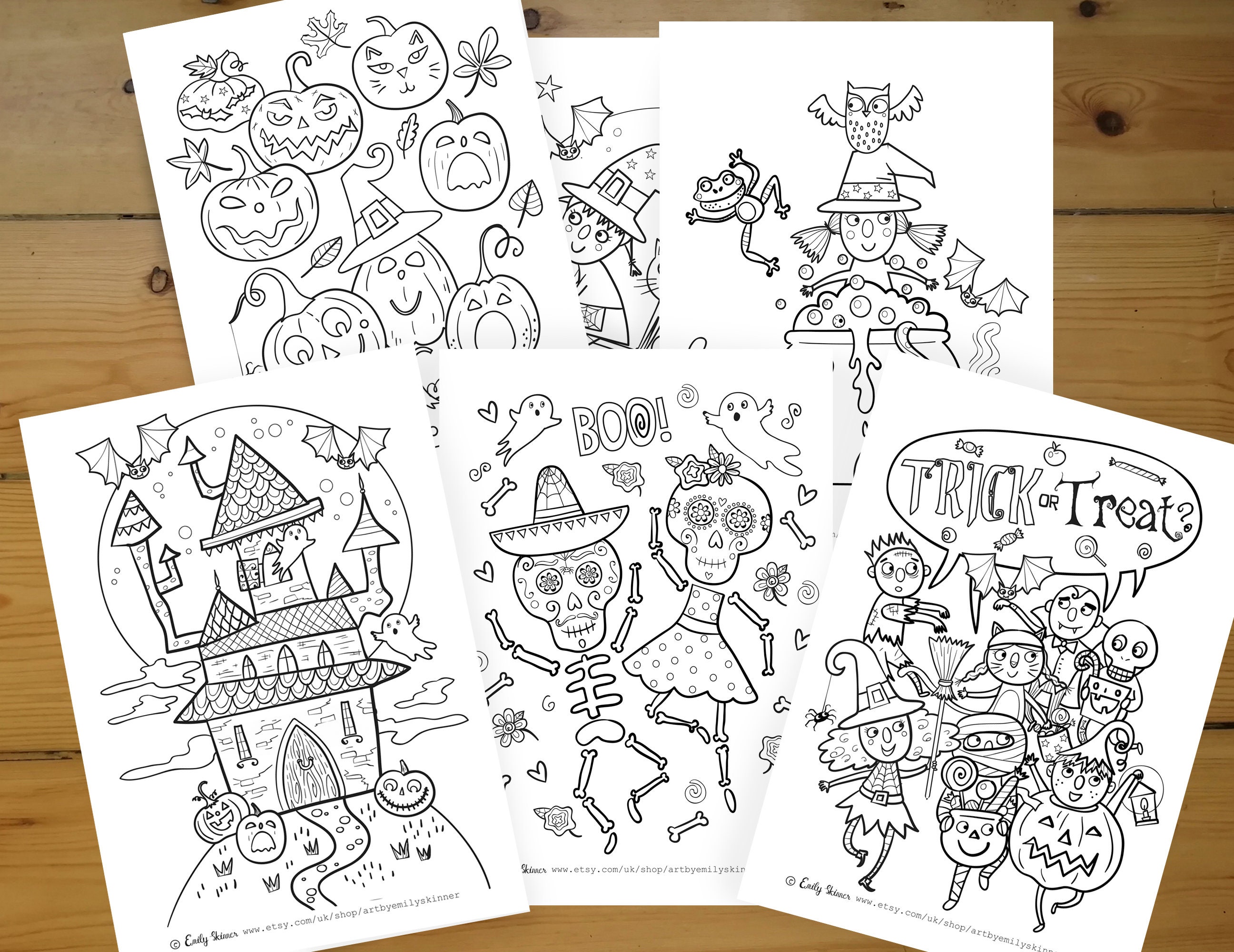 Halloween Printable Colouring Sheets Instant Download - Etsy