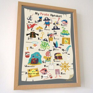 Pirate Alphabet Poster Instant Download Fun Children's - Etsy