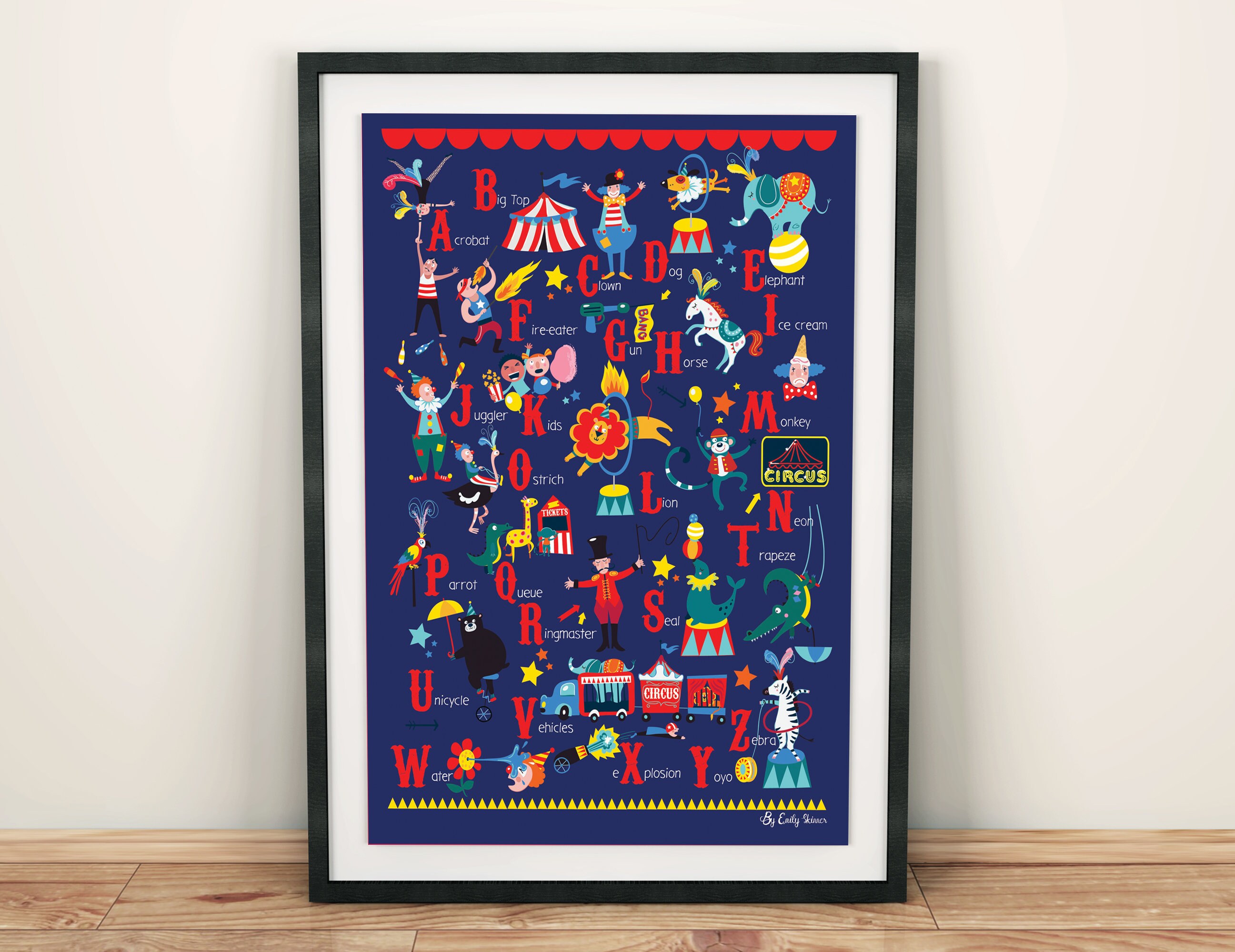 Alphabet Poster Instant Download in 4 Sizes Circus Print - Etsy