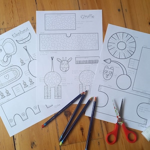 Paper Animals Printable Craft Activity for Kids, Digital Download ...