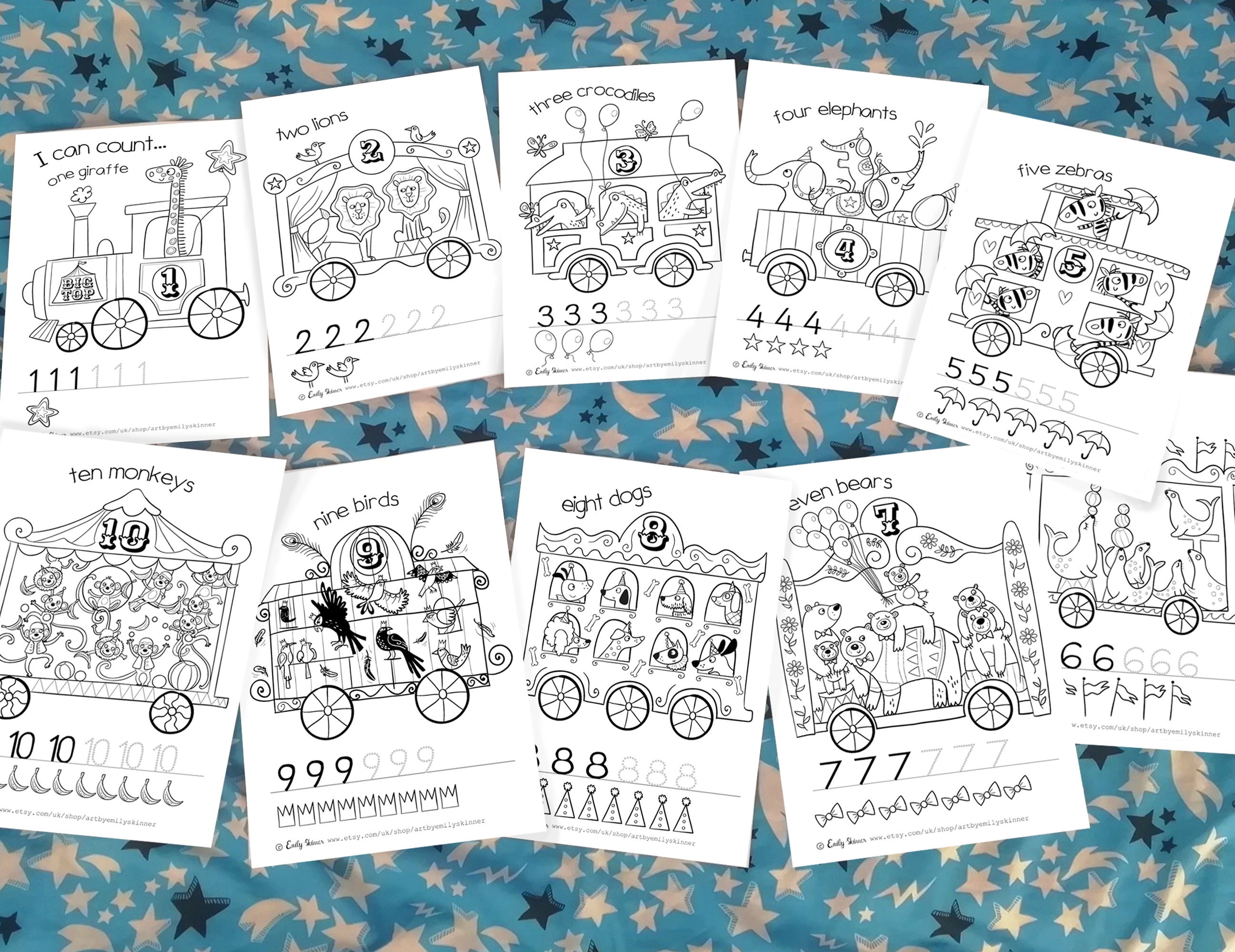 Circus Animal Train Coloring Pages
