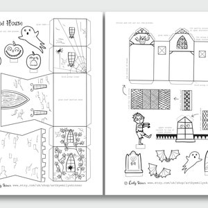 Haunted House Paper Craft Activity, Instant Download, Halloween ...