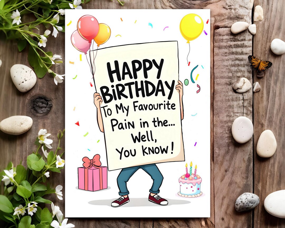 Funny Birthday Card - Joke Humour for Him, Her, Men, Women, Male ...
