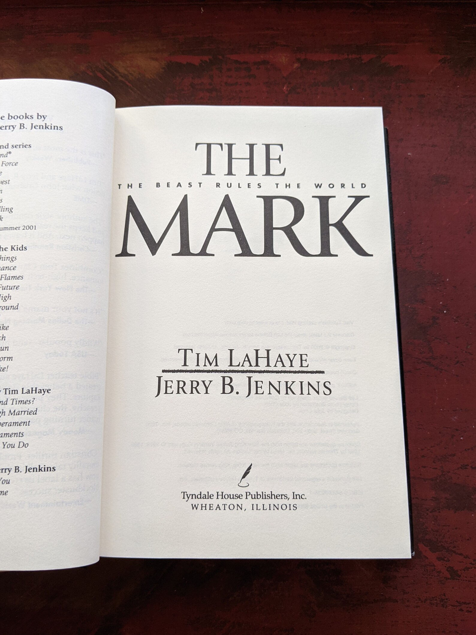 The Mark by Tim LaHaye and Jerry B. Jenkins 2000 Vintage Books | Etsy