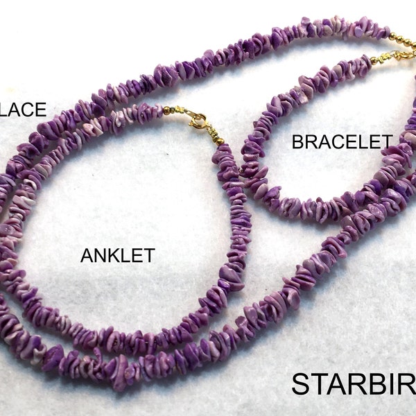 Purple Puka Shell Jewelry - Etsy