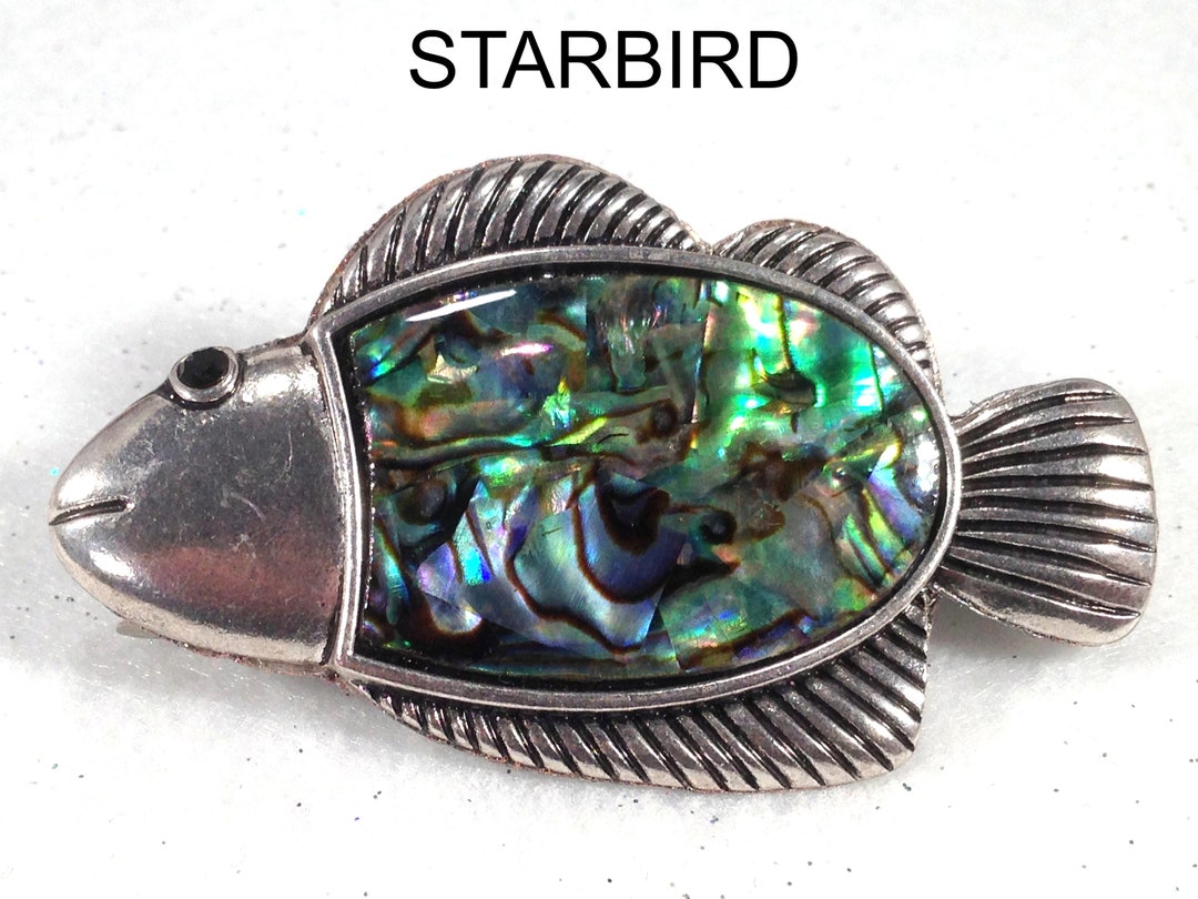 Abalone Sea Shell Fish Inlay Hair Barrette or Necklace - Etsy