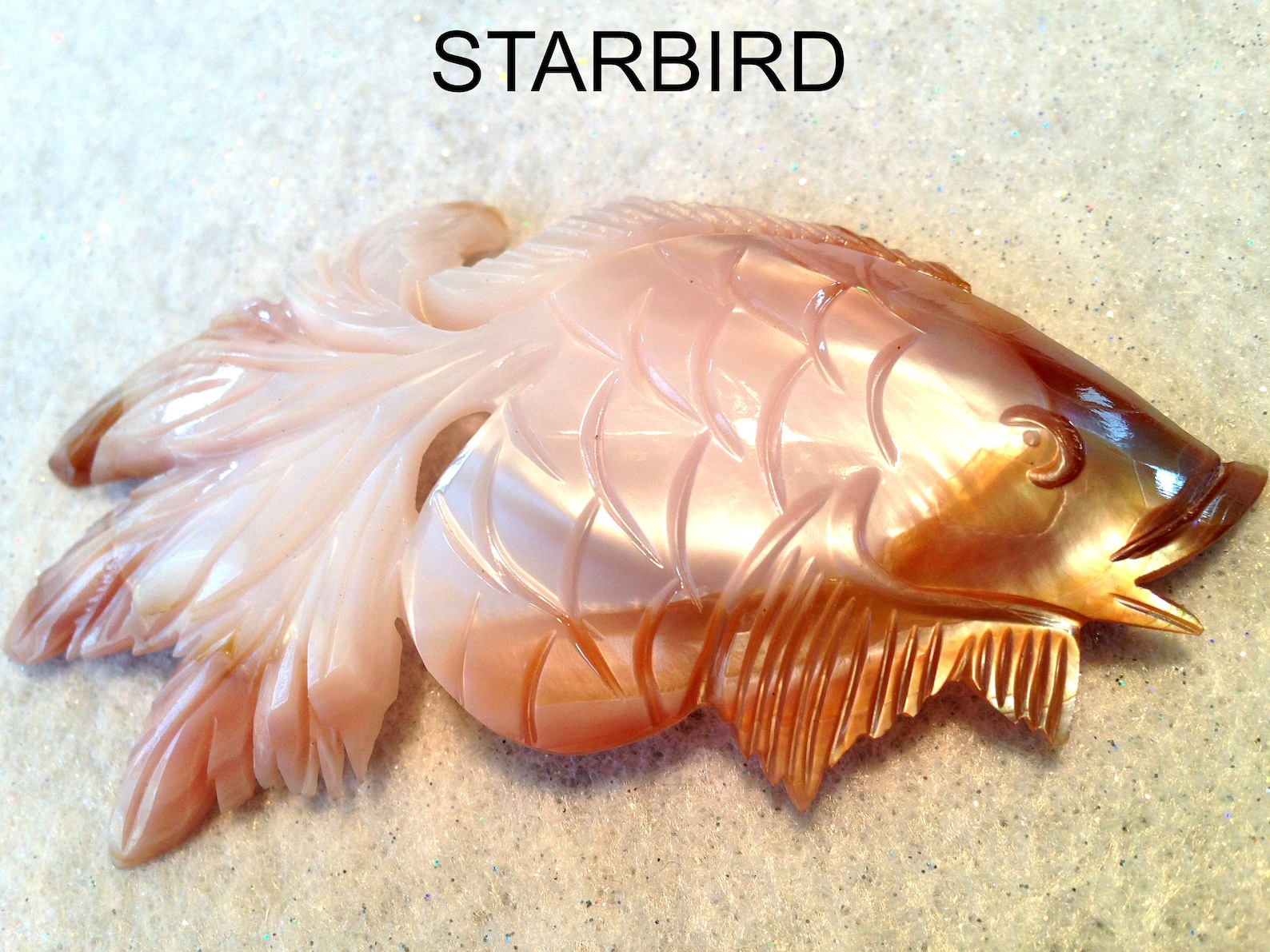Pink Carved Fish Mother of Pearl Pink Clam Sea Shell Hair Barrette - Etsy
