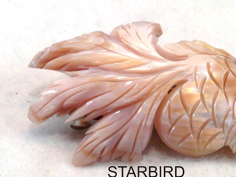 Pink Carved Fish Mother of Pearl Pink Clam Sea Shell Hair Barrette - Etsy