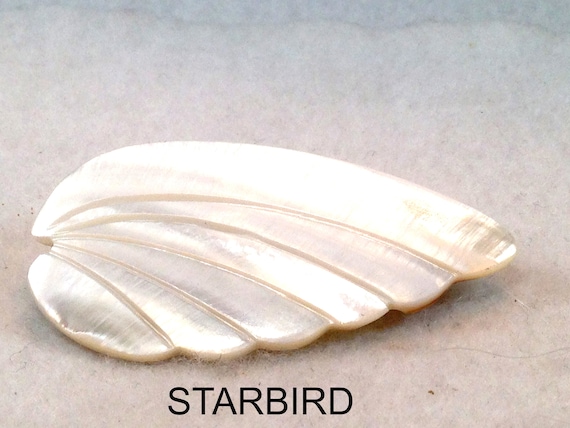 WHITE MOTHER of PEARL Angel Wing Hair Barette 80's vintage | Etsy