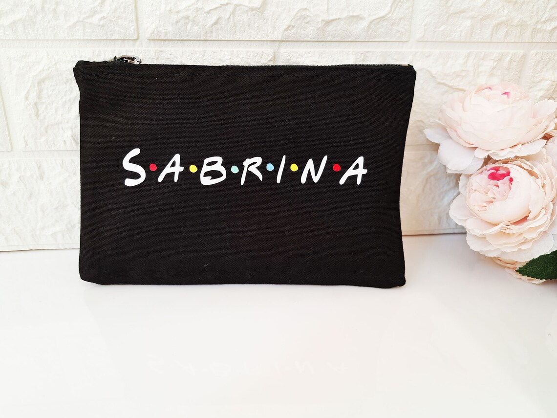 Personalized Friends Theme Cosmetic Bag With Name Cotton - Etsy