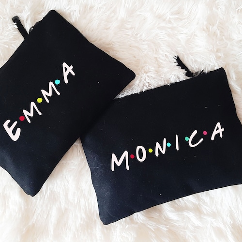 Personalized Friends Theme Cosmetic Bag With Name Cotton - Etsy