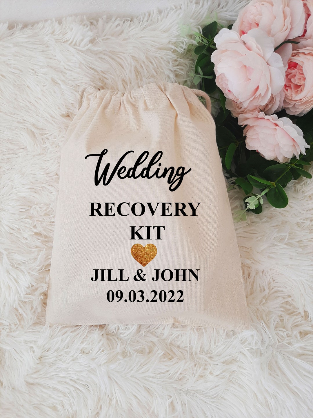 Wedding Recovery Kit Bags, Custom Welcome Wedding Favor Gift Bag ...